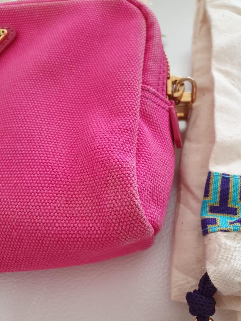 (RECEIPT) Authentic PRADA pink pouch, Luxury, Bags & Wallets on Carousell