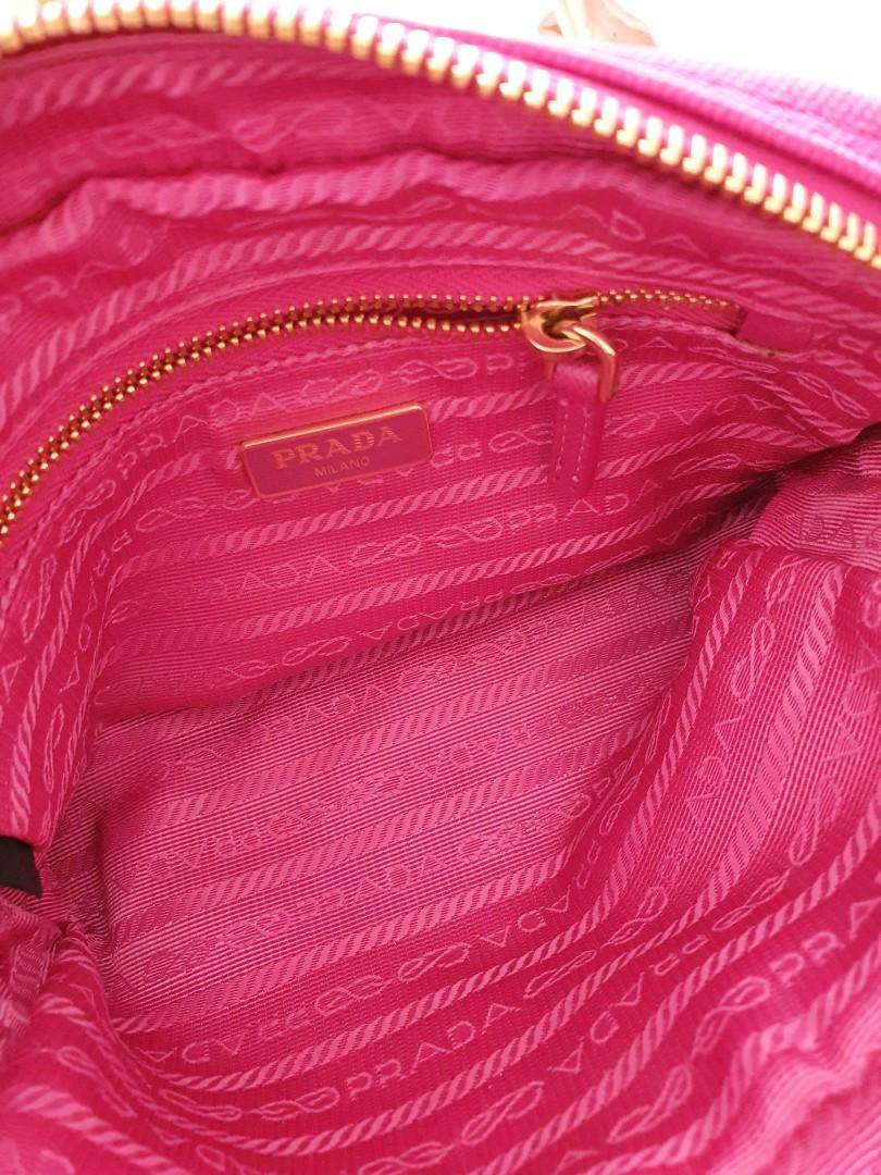 (RECEIPT) Authentic PRADA pink pouch, Luxury, Bags & Wallets on Carousell