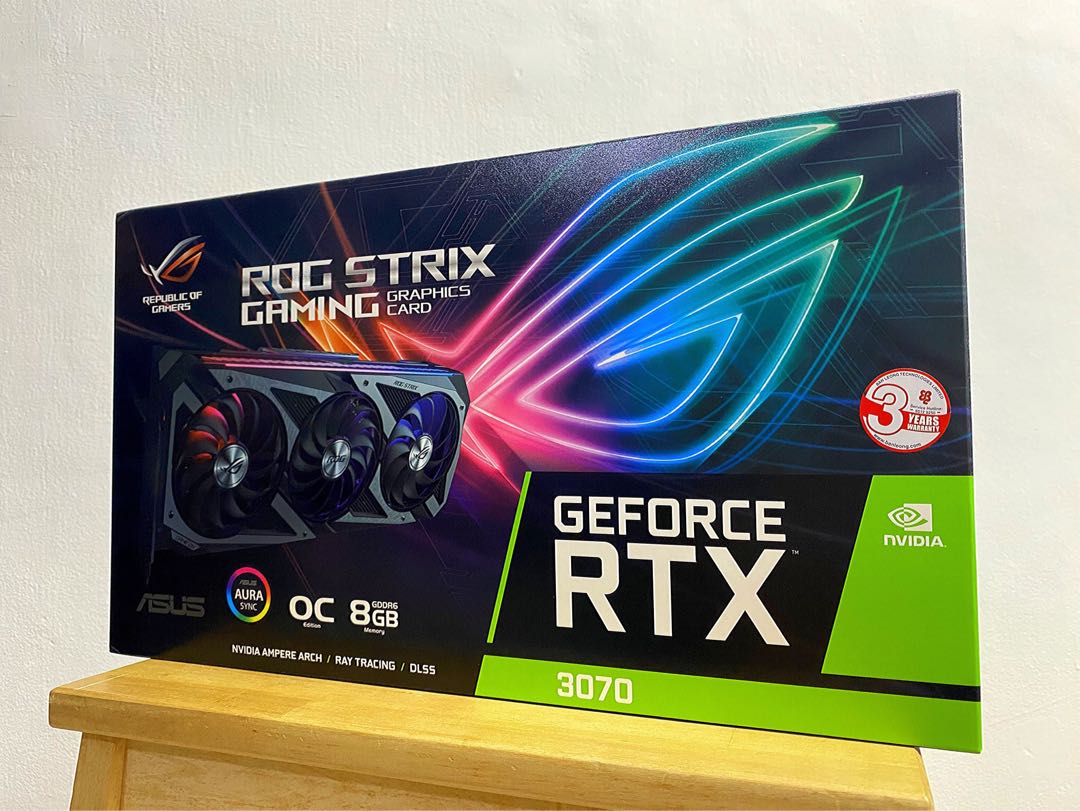 ASUS ROG Strix GeForce RTX 3070 OC (ROG-STRIX-RTX3070-O8G-V2-GAMING ...