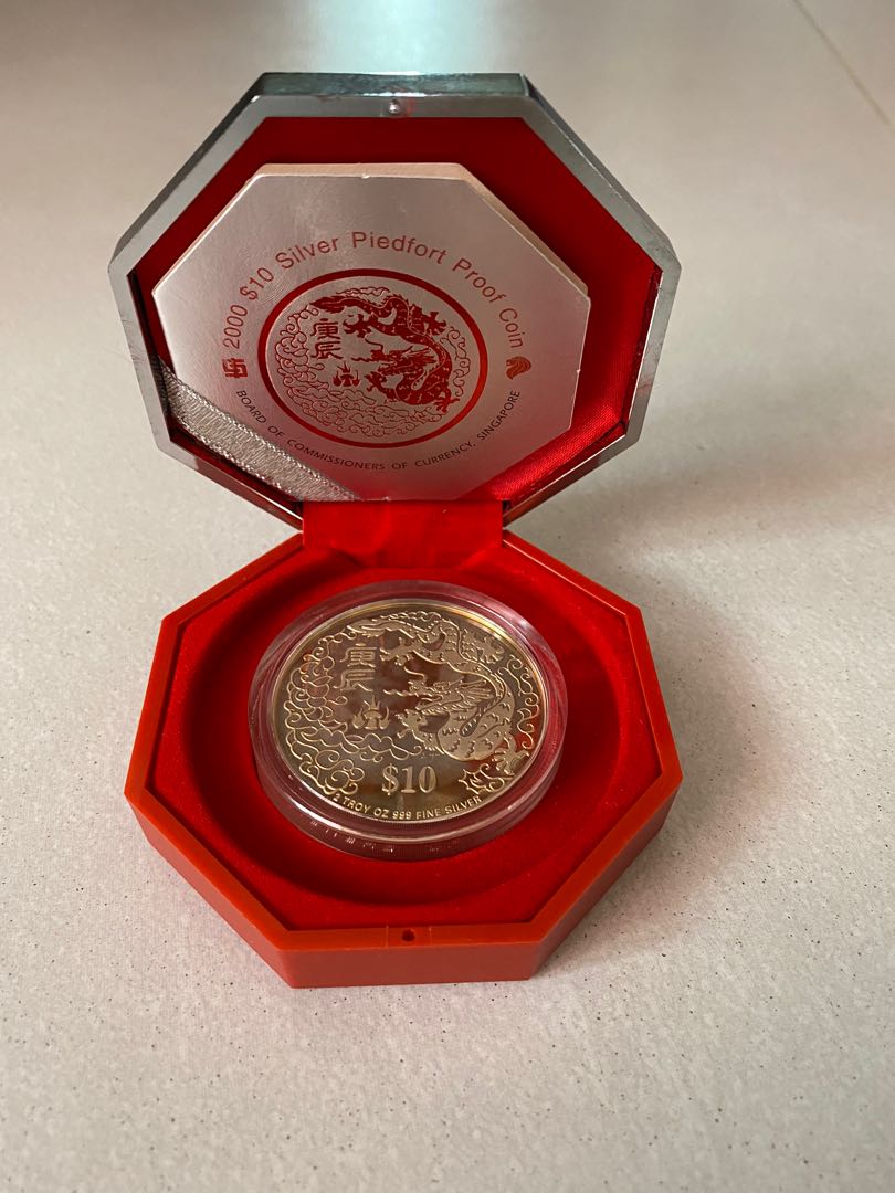 Singapore Year 2000 Dragon $10 Silver Proof Coin, Hobbies & Toys ...