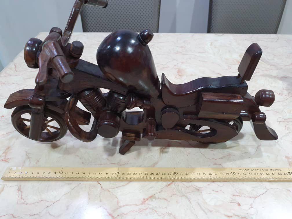 Solid wooden motorcycle/ motor kayu..baru/new, Furniture & Home Living ...