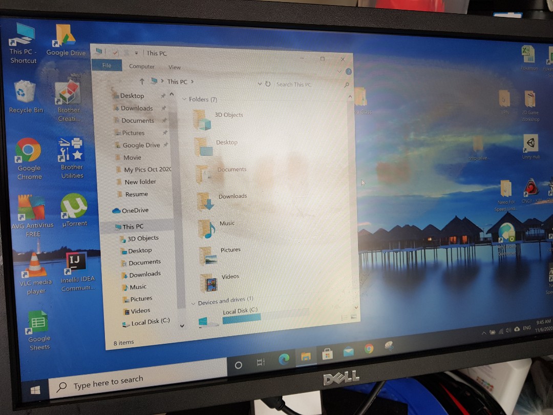 Usable dell monitor with watermark, Computers & Tech, Parts ...