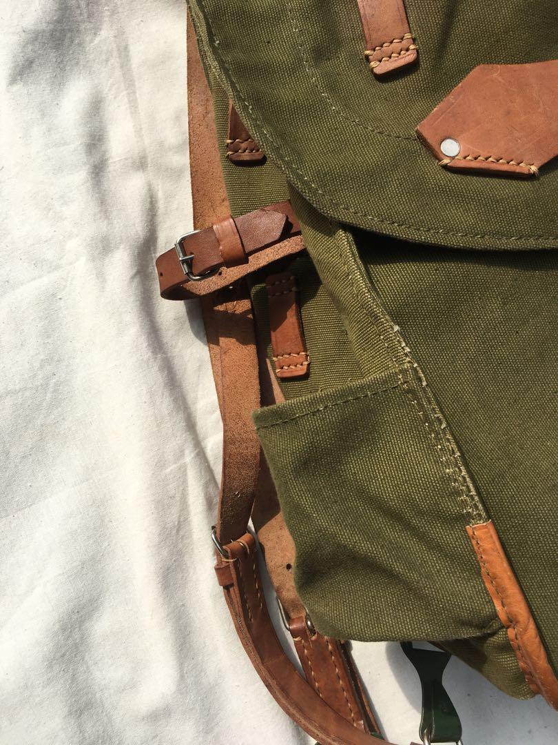 Vintage Romanian military rucksack, Fesyen Pria, Tas & Dompet , Lainnya ...