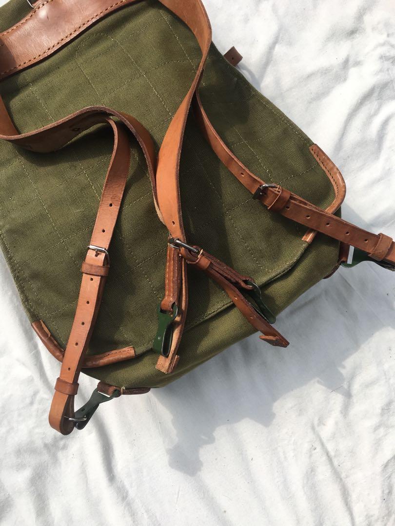 Vintage Romanian military rucksack, Fesyen Pria, Tas & Dompet , Lainnya ...