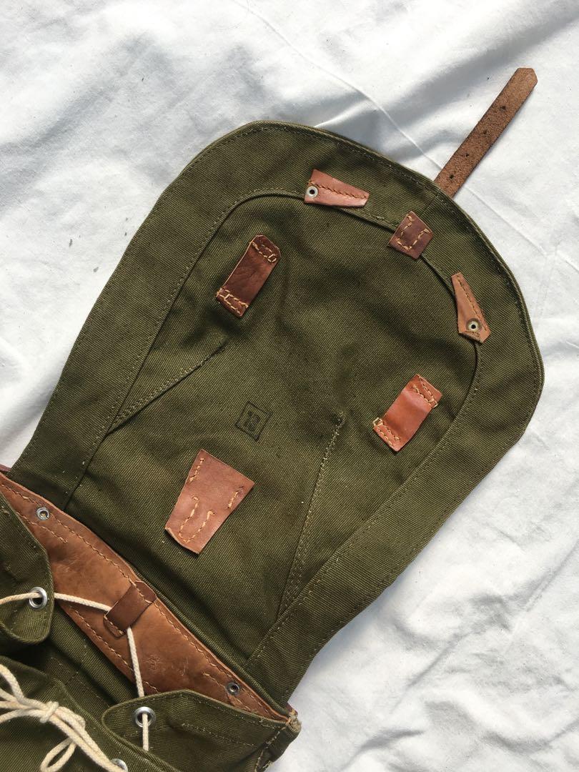 Vintage Romanian military rucksack, Fesyen Pria, Tas & Dompet , Lainnya ...