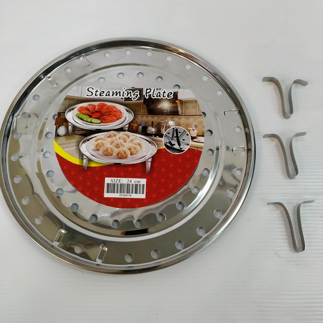 24cm Width 5cm Height Stainless Steel Steam Rack any pot food Steamer ...