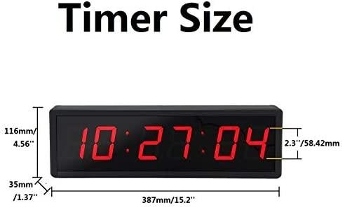 BTBSIGN LED Digital Countdown Wall Clock Fitness Timer Stopwatch for ...