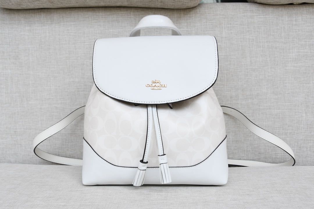 COACH ELLE BACKPACK IN SIGNATURE CANVAS (COACH 1613) IM/CHALK ...