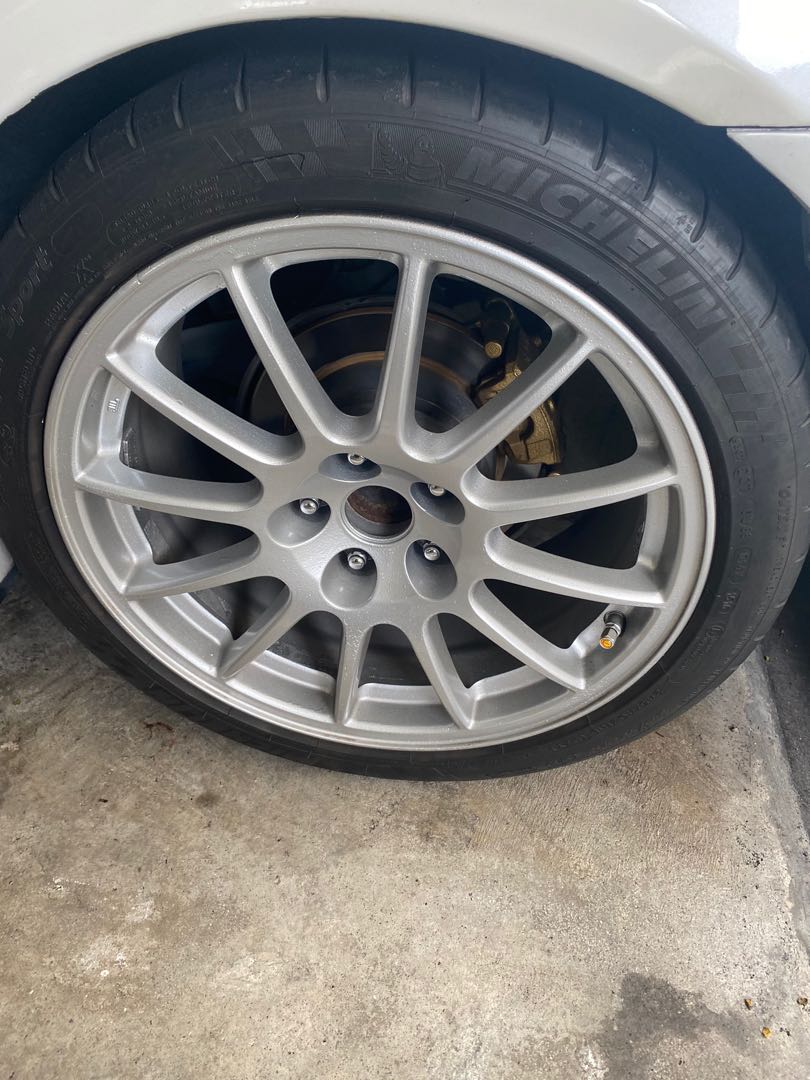 18” Evo x original stock rims can fit lancer ex, Car Accessories, Tyres ...