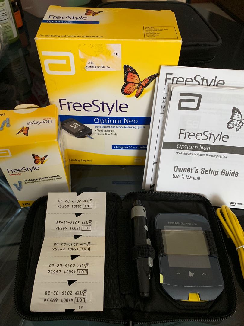 Freestyle Optium Neo blood glucose and Ketone Monitoring system, Health ...