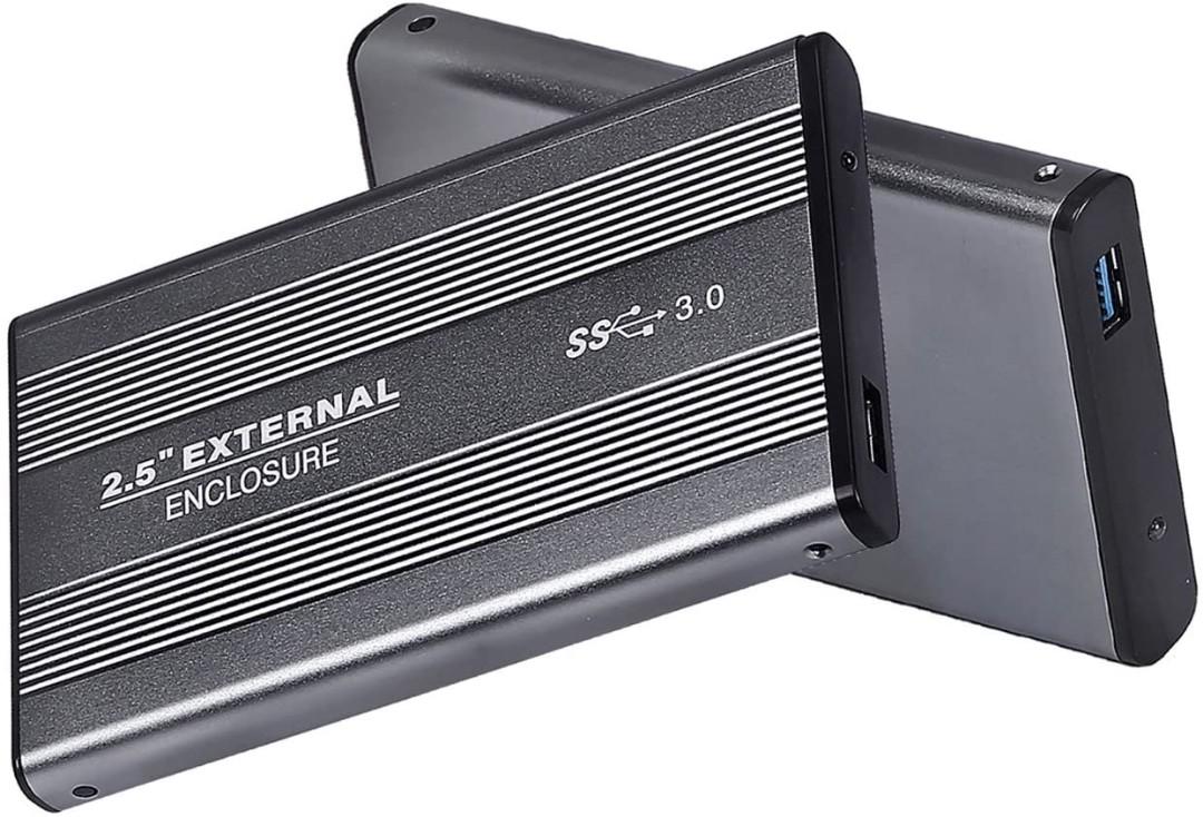 HDE External Hard Drive Enclosure USB 3.0 to SATA SSD and HDD Case 2.5 ...