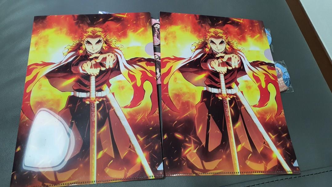 Kimetsu no yaiba Rengoku's A4 L shape folder, Hobbies & Toys ...