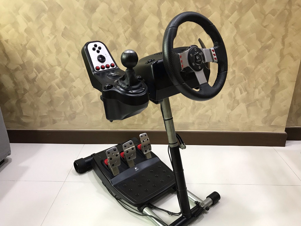 Logitech G27 Racing Wheel set and Wheel Stand, Video Gaming, Video Game ...