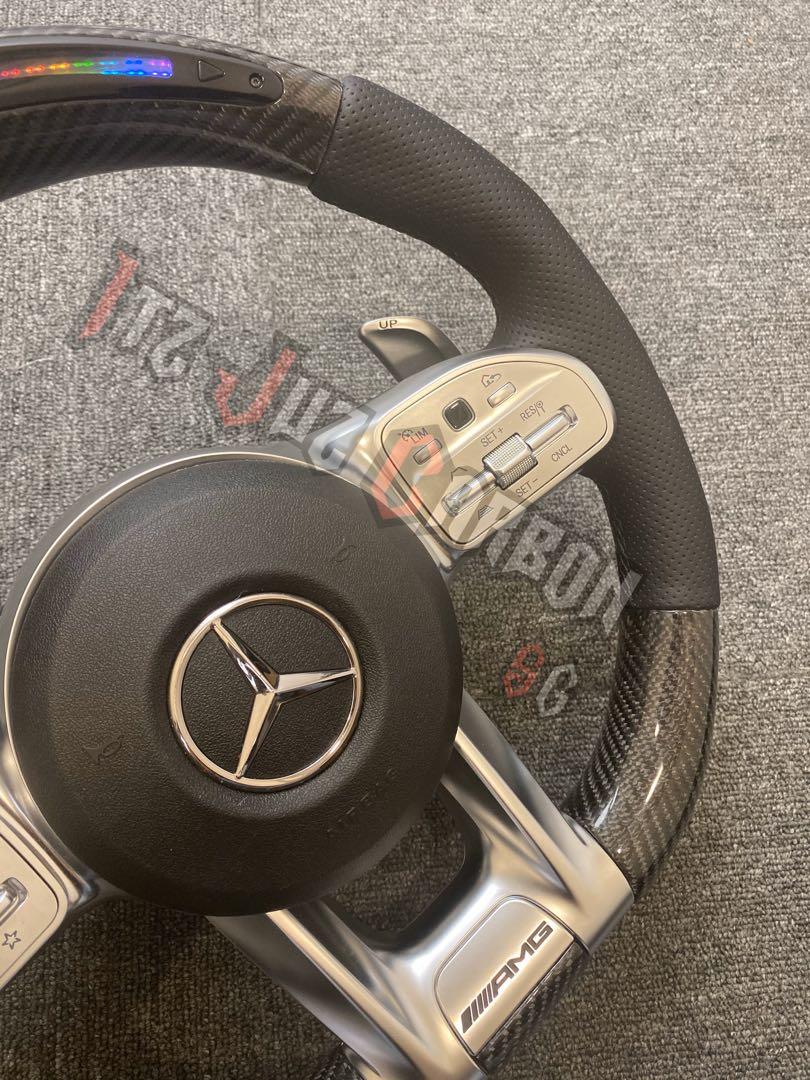 Mercedes S63 W222 AMG Carbon Fibre led steering wheel, Car Accessories ...