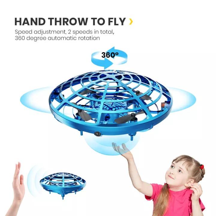 Mini 360°Rotating Smart Auto Sensing Hovering UFO Flying Toy Drones for ...
