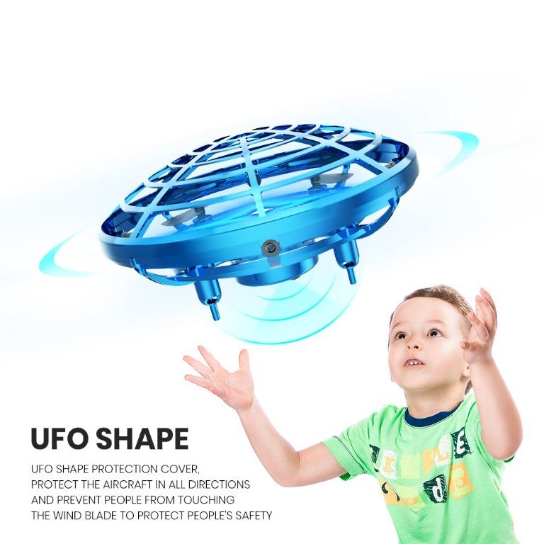 Mini 360°Rotating Smart Auto Sensing Hovering UFO Flying Toy Drones for ...