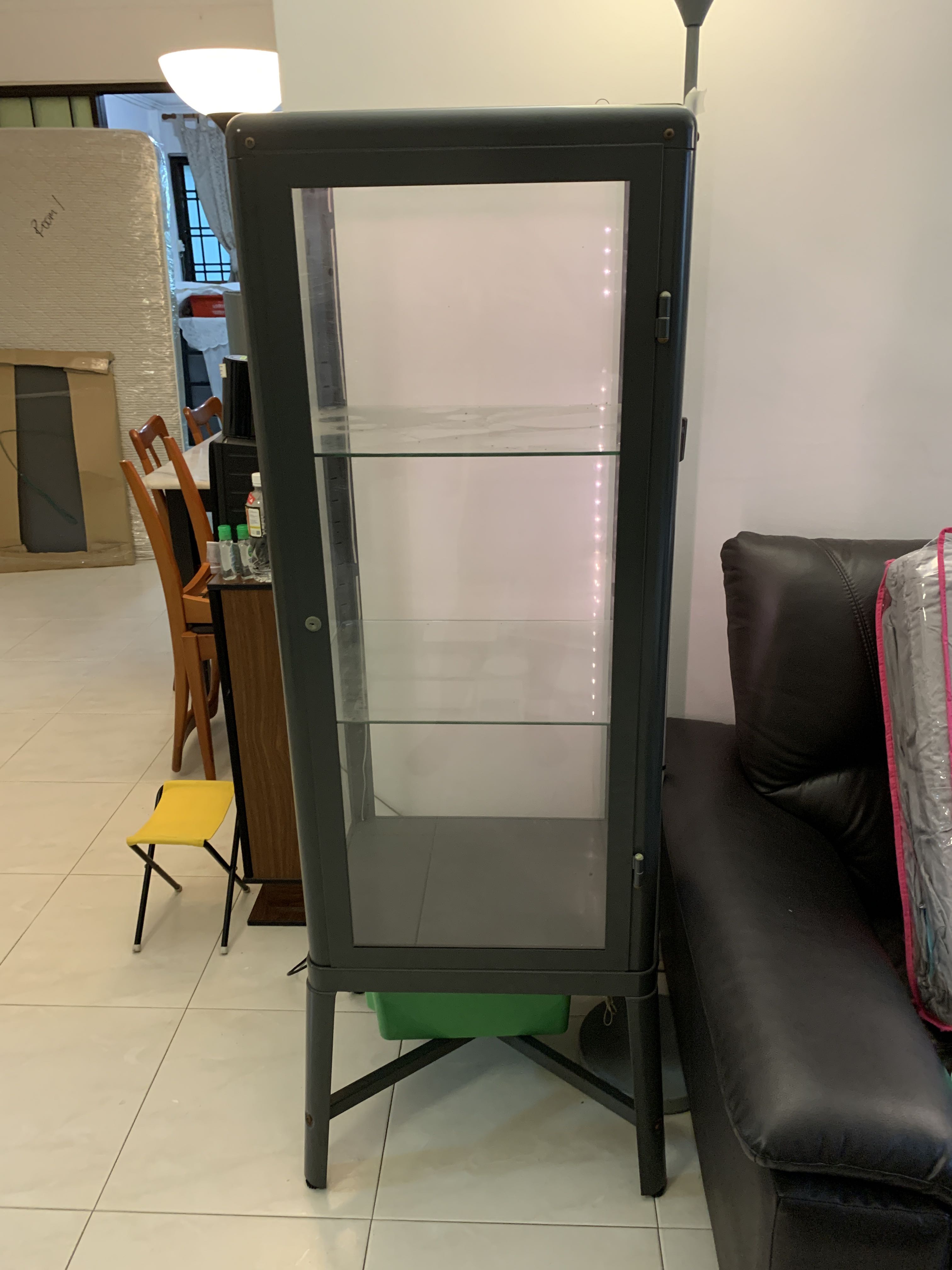 Modern looking glass display cabinet, Furniture & Home Living ...
