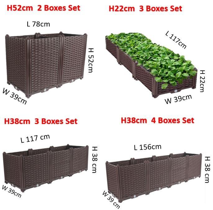 Plastic Planter Box Home Balcony Plastic Flower Pot Indoor Vegetable ...
