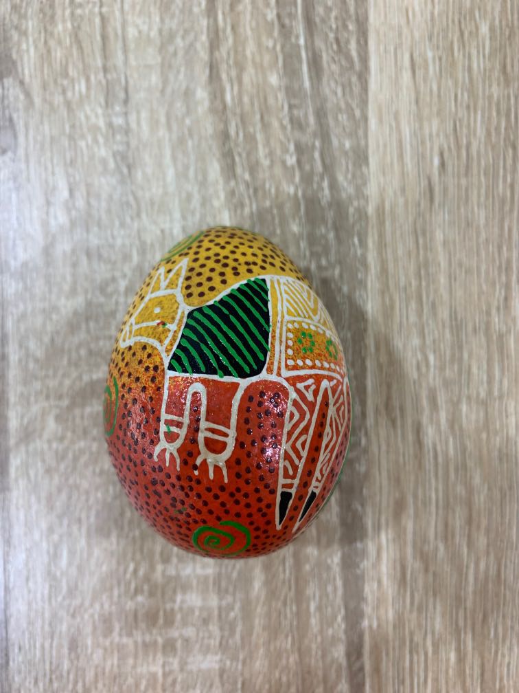 Rare hand painted Australia Aboriginal art musical egg shaker, Hobbies ...