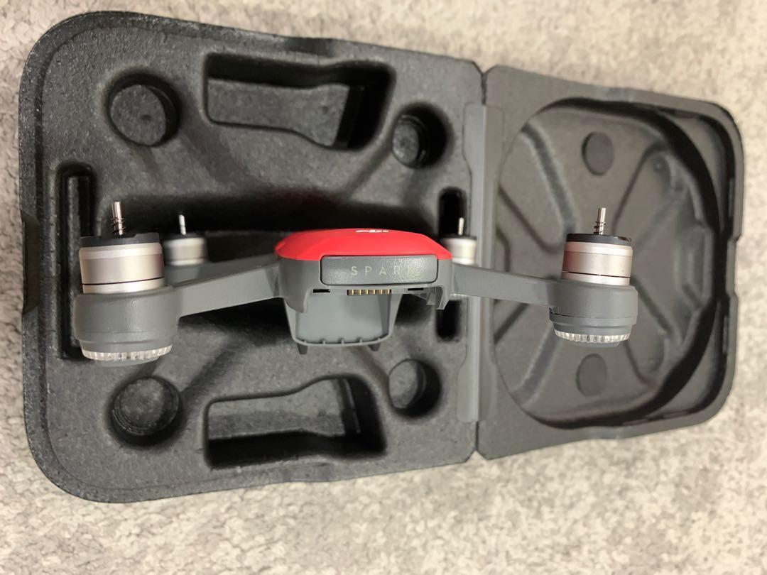 RED DJI Spark drone, Photography, Drones on Carousell