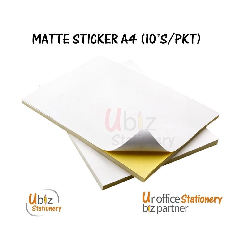 Sticker A4 Paper (Mate), Hobbies & Toys, Stationery & Craft, Stationery ...