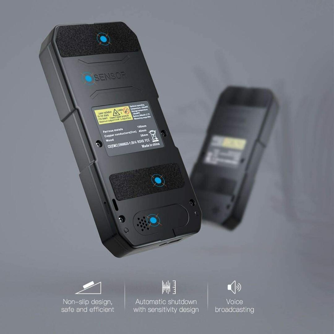 Stud Finder, Meterk 2 in 1 Wall Scanner Detector & Laser Distance ...
