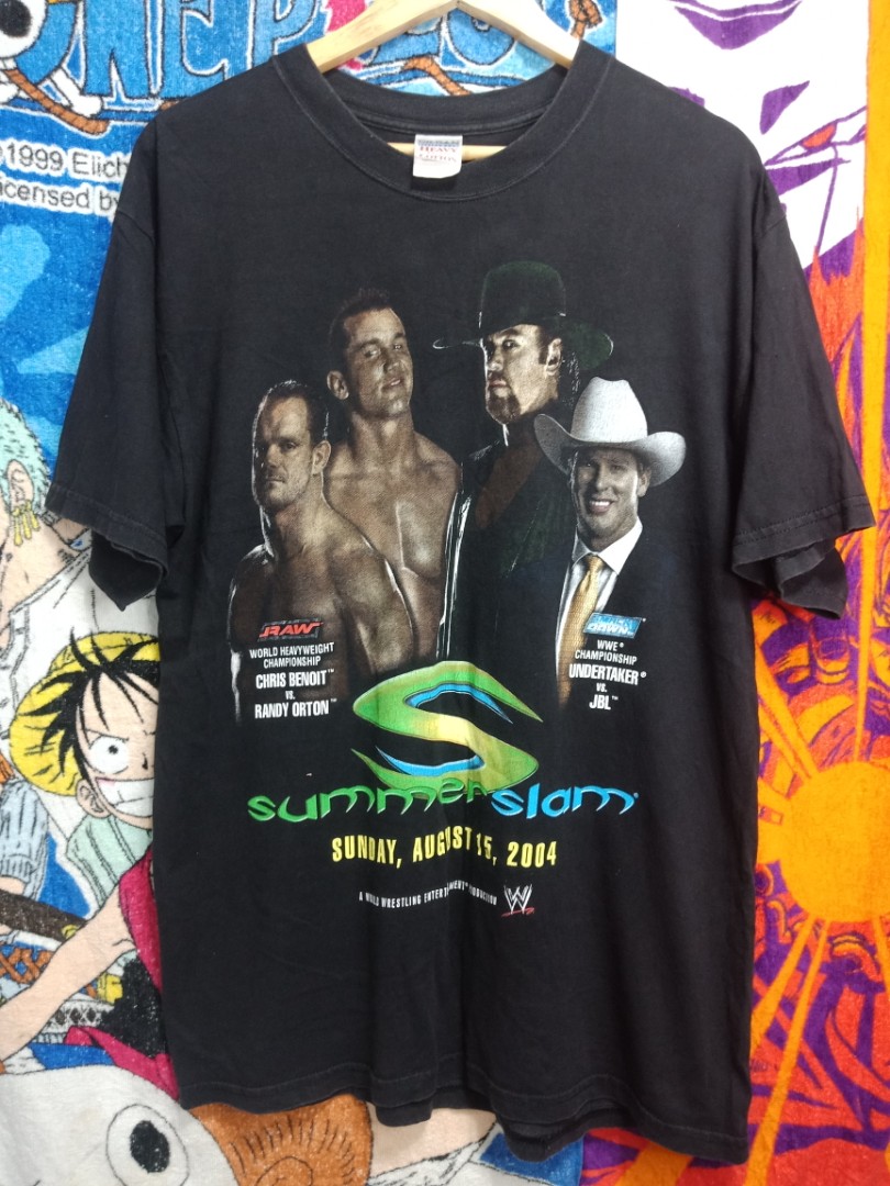 SUMMERSLAM 2004 wrestling tee, Men's Fashion, Tops & Sets, Formal ...