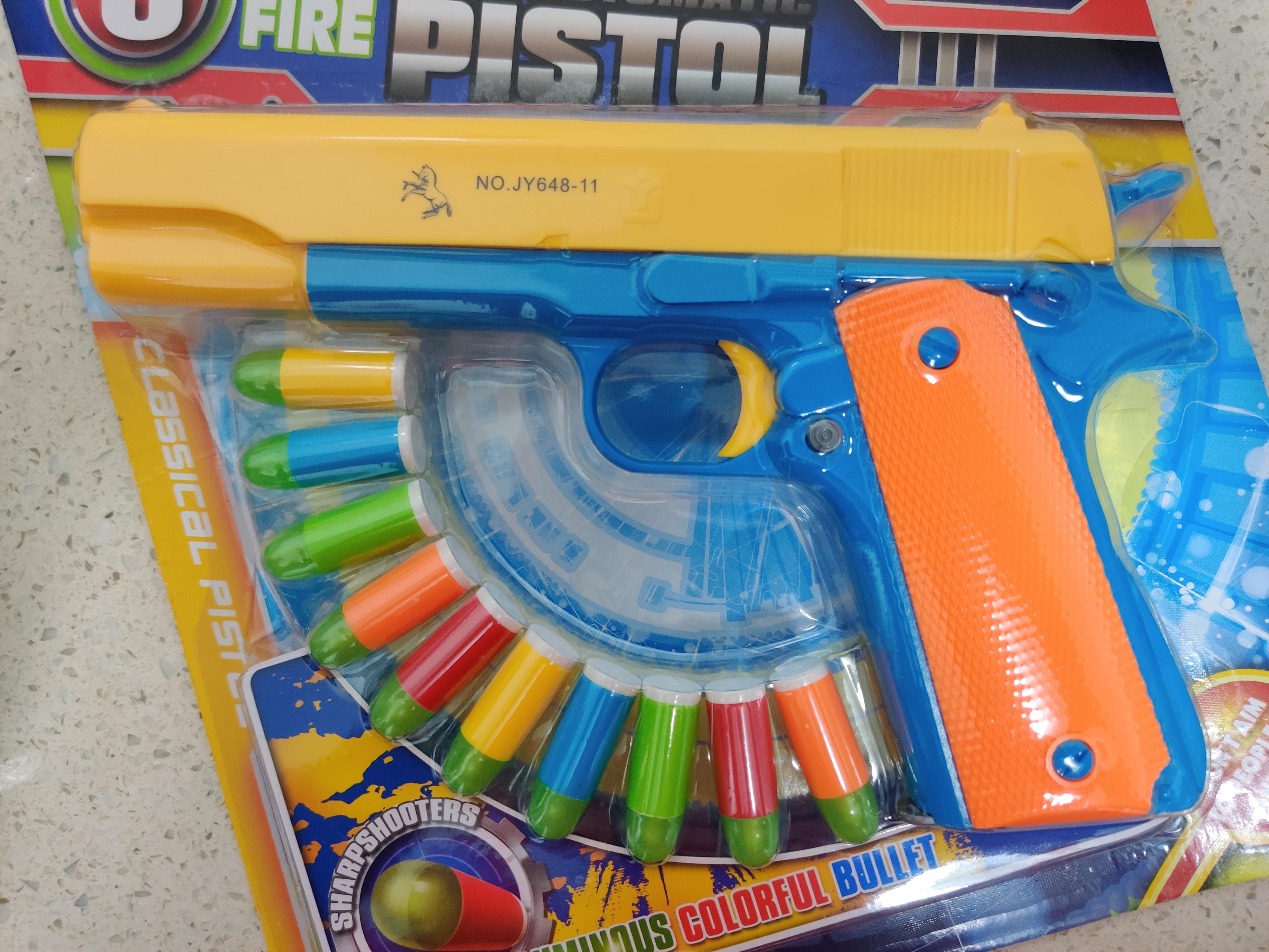 Loadable Toy gun with magazine, Hobbies & Toys, Toys & Games on Carousell