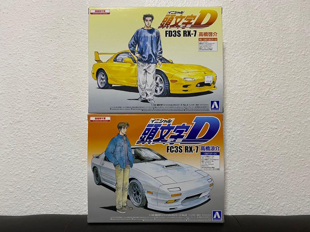 Initial D Set 1/32 FD3S & FC3S RX-7 Mazda Car Model Kit, Hobbies & Toys ...