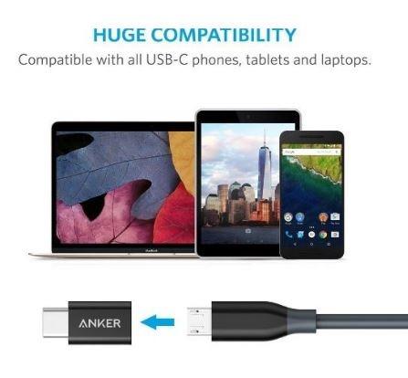 ANKER Cable Adaptor USB Type C Cable Converter Micro USB Adapter to ...