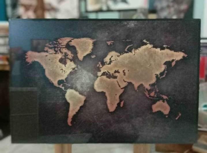 AUTHENTIC WORLD MAP POSTER, WALL ART DECOR, HIASAN DINDING, Furniture ...