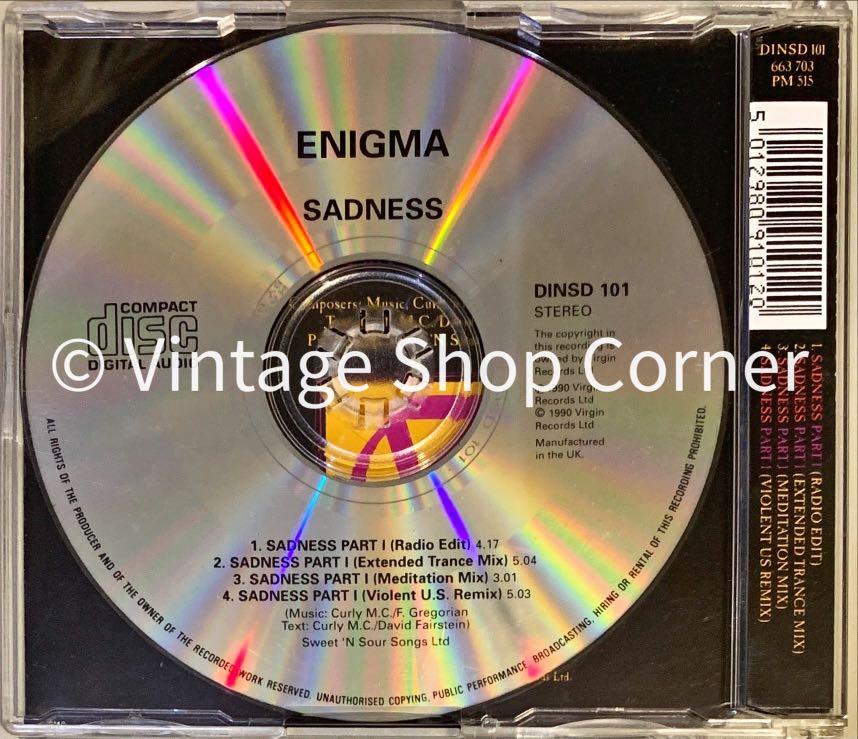 (CD) Enigma Sadness Part 1 Pre-Owned Single CD Made In UK, Hobbies ...