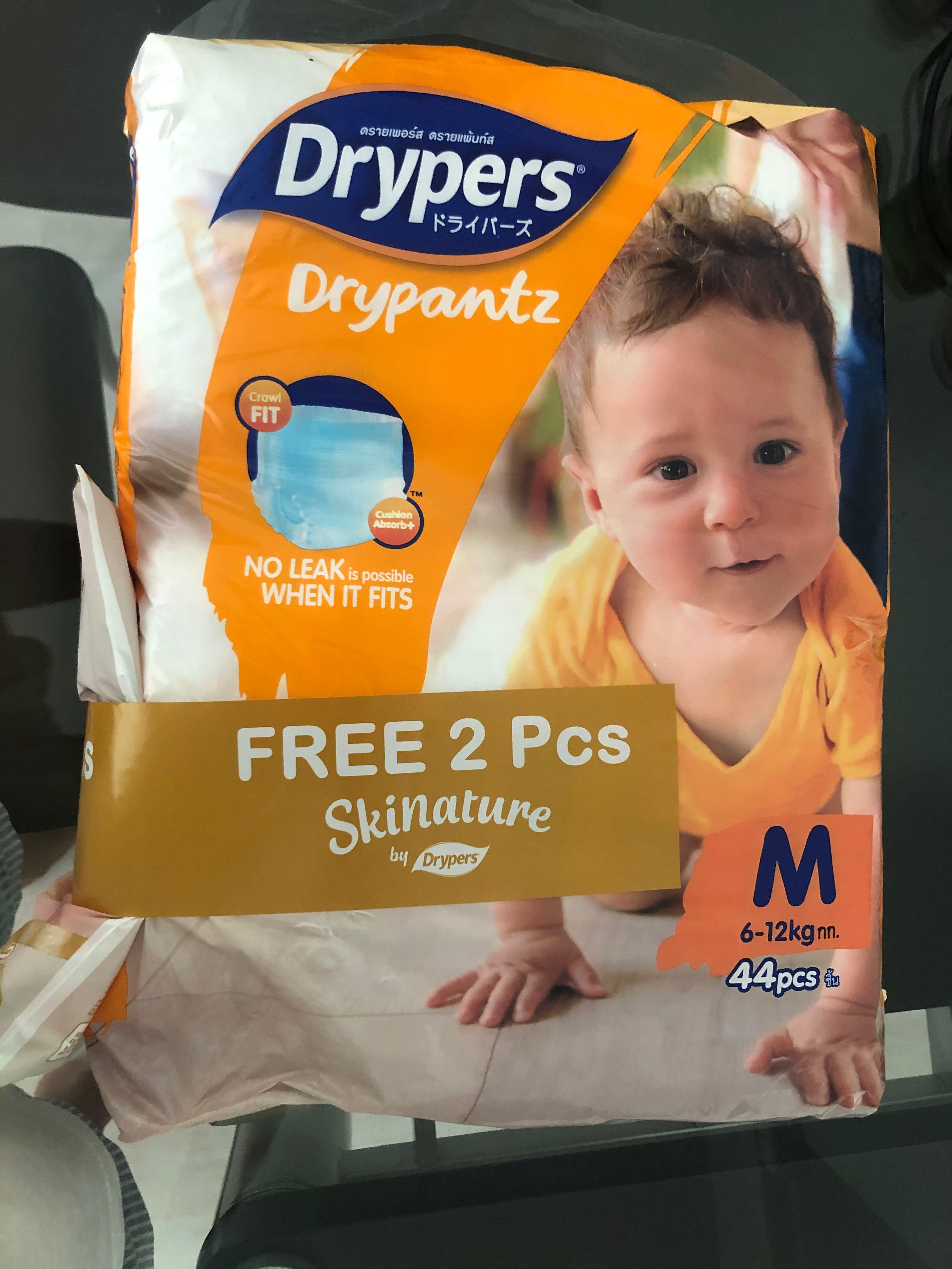 Drypers Diaper Pants M 6-12Kg 44 pcs, Babies & Kids, Bathing & Changing ...
