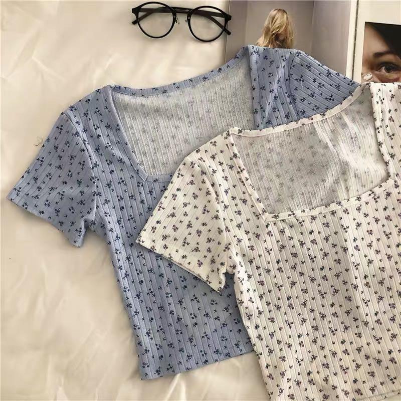 Flower dainty top, Women's Fashion, Tops, Blouses on Carousell