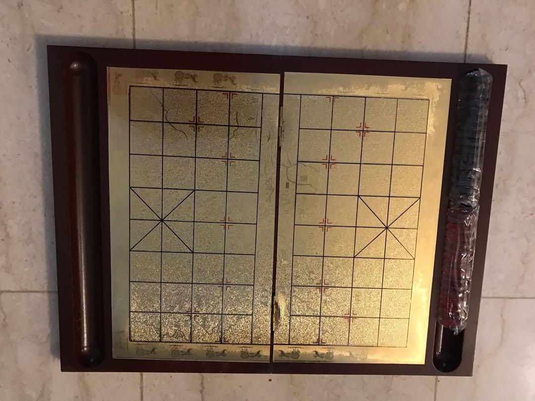Gold marble Chinese chess set plus FREE set, Toys & Games, Board Games ...