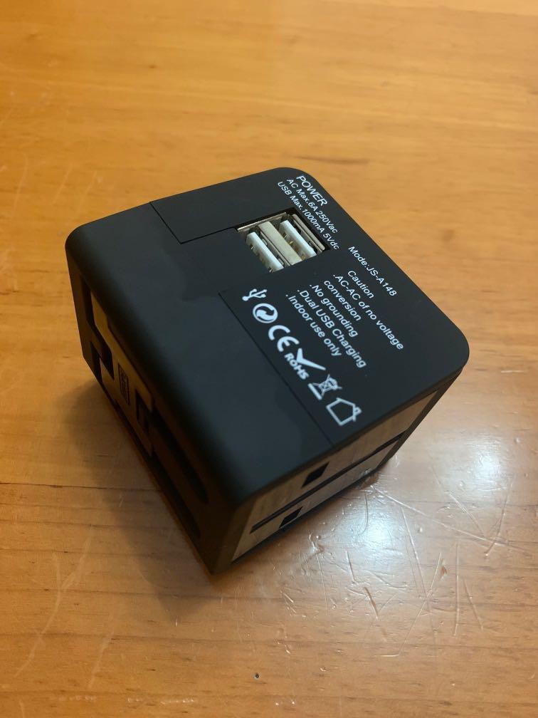Guinness Multi-Nation Travel Adapter with 2 USB Chargers 旅行插頭 萬用插頭 轉插 ...