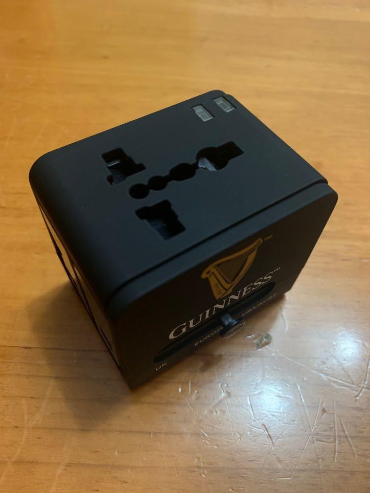 Guinness Multi-Nation Travel Adapter with 2 USB Chargers 旅行插頭 萬用插頭 轉插 ...