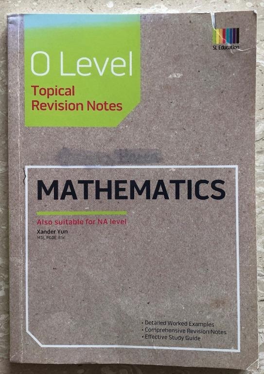 O Level Topical Revision Notes Mathematics also suitable for A level ...