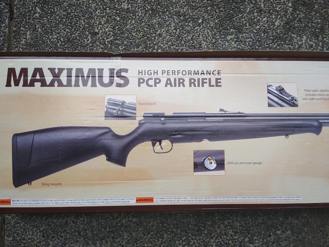 PCP Benjamin Maximus .22 Air Rifle + Pump Combo on Carousell