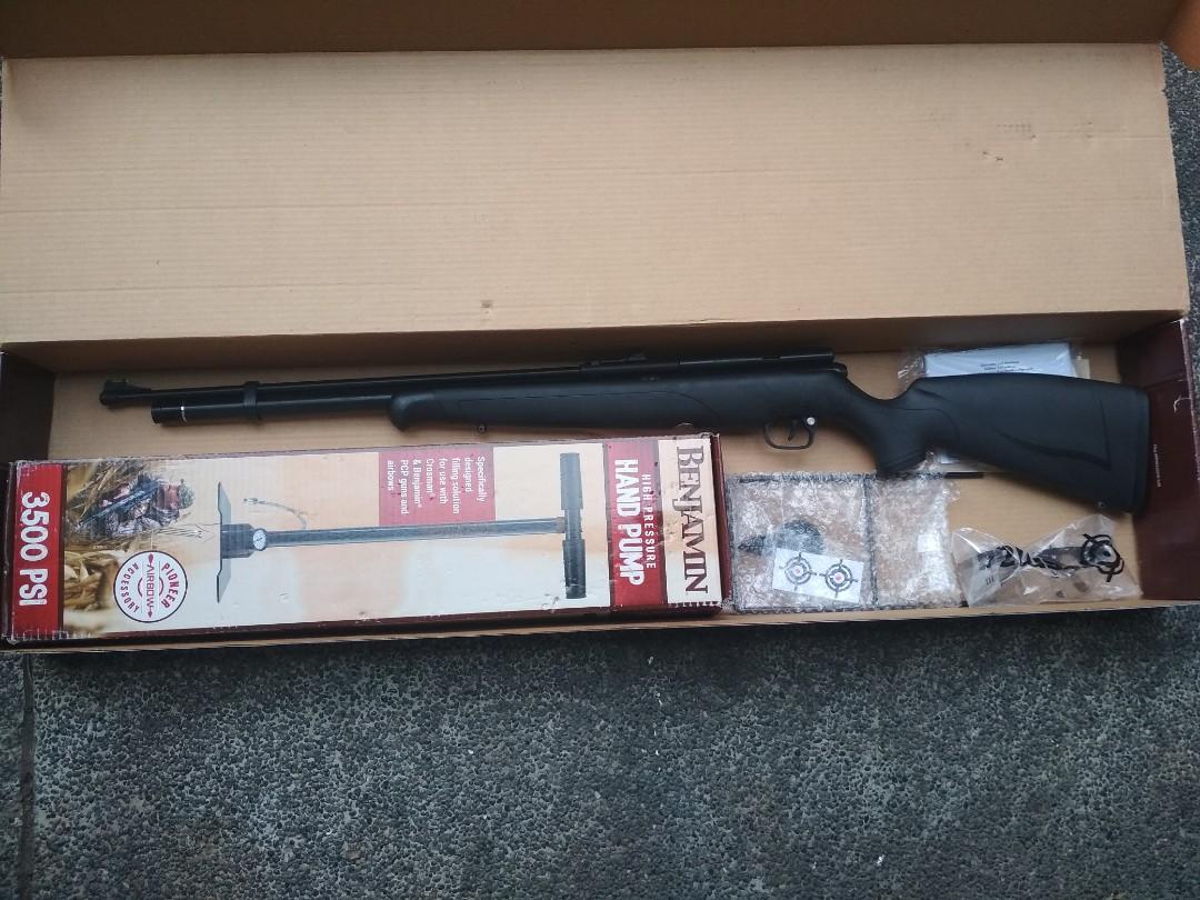 PCP Benjamin Maximus .22 Air Rifle + Pump Combo on Carousell