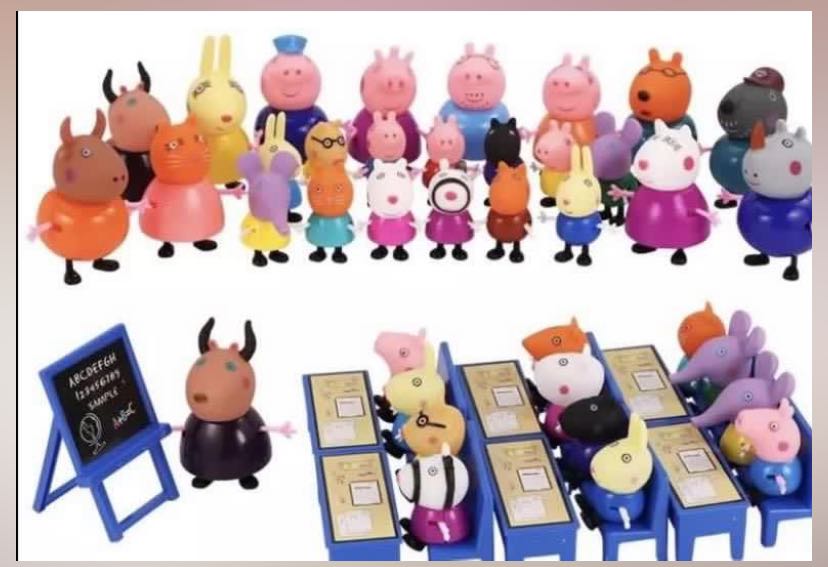 Peppa Pig - Classroom sets with 25 peppa figurines, Hobbies & Toys ...