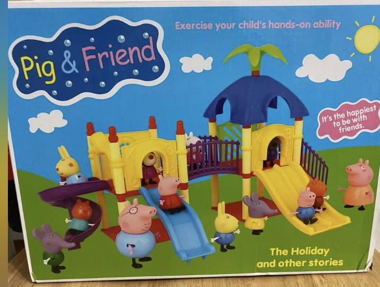 Peppa Pig - Playground set with 10 peppa friends figurines, Hobbies ...