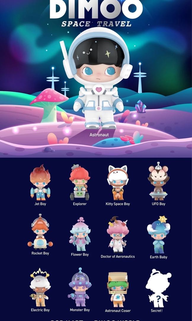 Popmart dimoo space travel, Hobbies & Toys, Toys & Games on Carousell