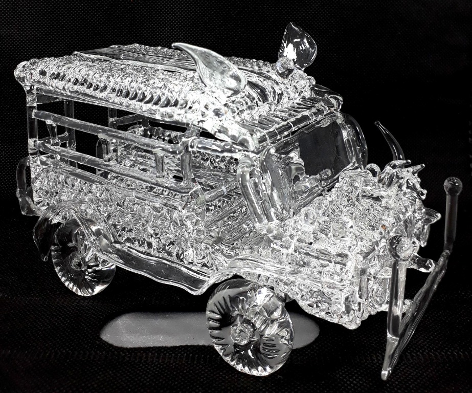 Pyrex Glass Philippine Jeepney Figurine Display Collectors Souvenir ...