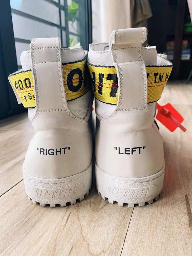 Rare Off-white industrial tape high top sneakers, Men's Fashion ...