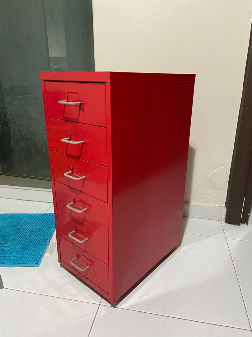 Red Helmer IKEA drawer, Furniture & Home Living, Furniture, Shelves ...