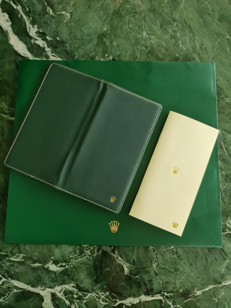ROLEX Green Leather Folder, Luxury, Watches on Carousell
