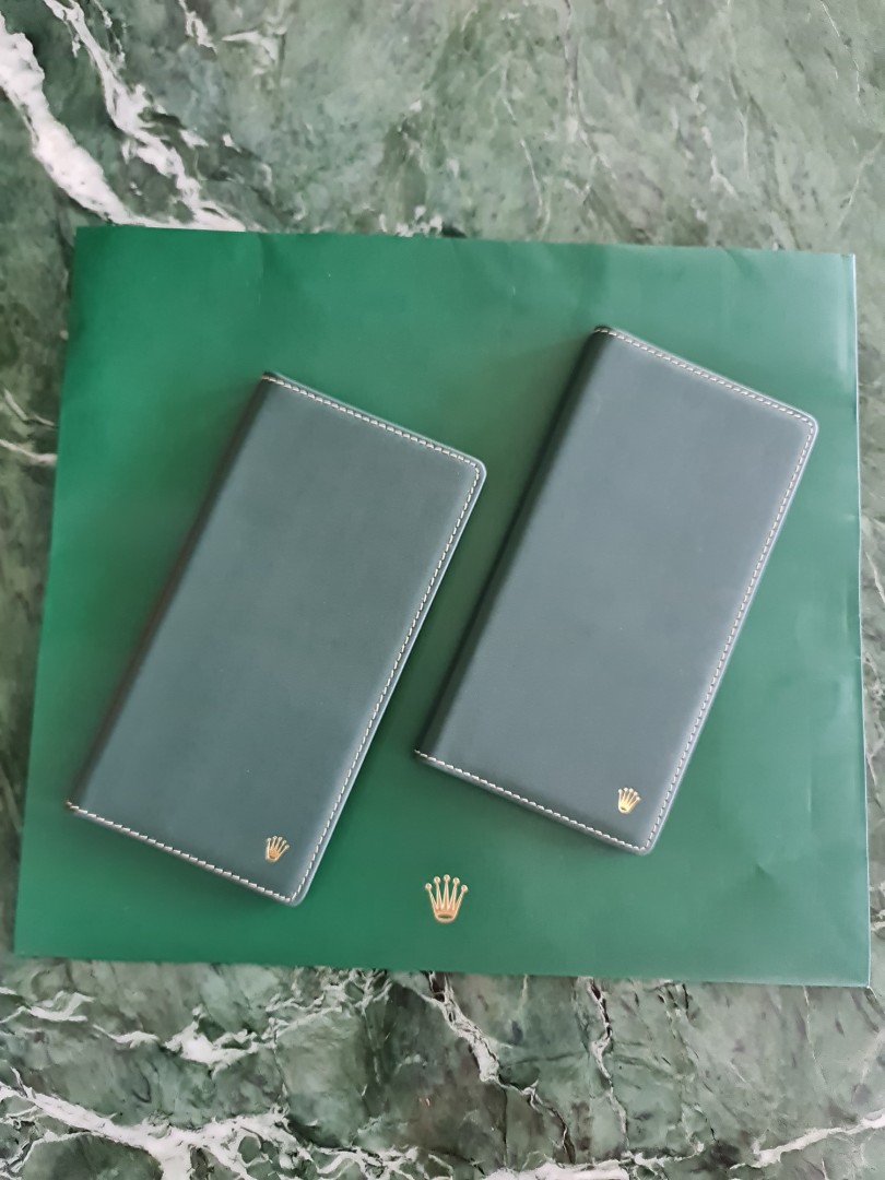 ROLEX Green Leather Folder, Luxury, Watches on Carousell
