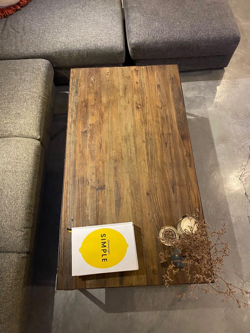 Rustic loft style coffee table, Furniture & Home Living, Furniture ...