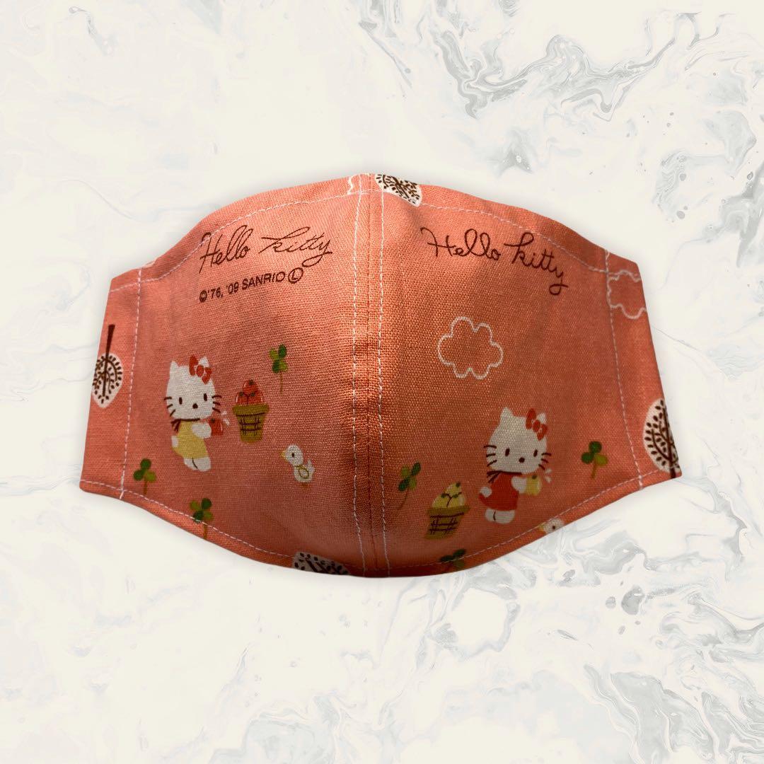 Sanrio Hello Kitty Salmon pink Mask, Health & Nutrition, Face Masks ...